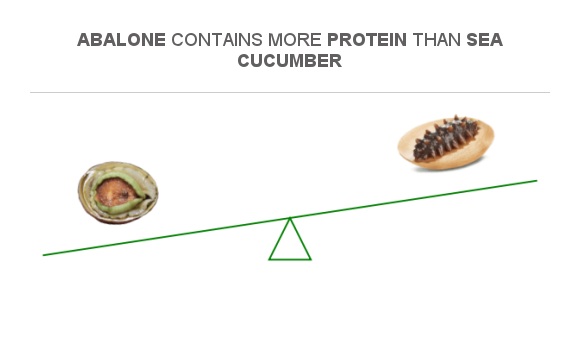 Compare Protein in Abalone to Protein in Sea cucumber