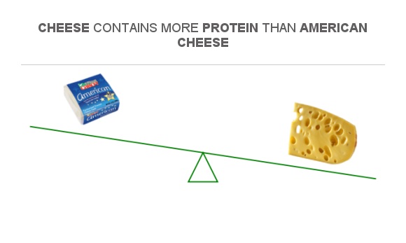 Compare Protein in American cheese to Protein in Cheese