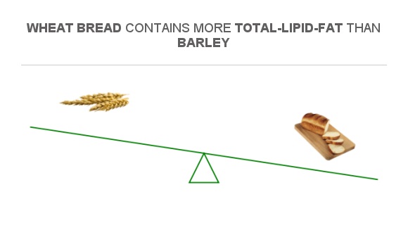 Compare Fats in Barley to Fats in Wheat Bread