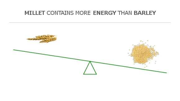 Compare Calories in Barley to Calories in Millet