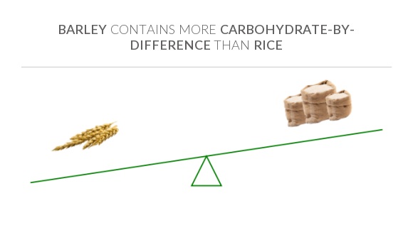 Compare Carbs in Barley to Carbs in Rice