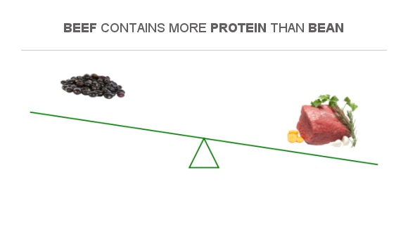 Compare Protein in Beans to Protein in Beef