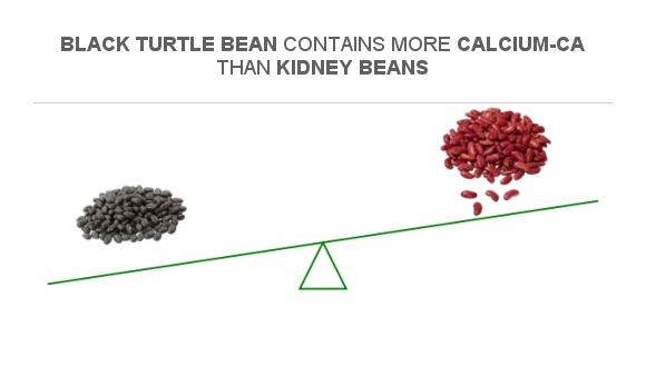 Compare Calcium in Black turtle bean to Calcium in Kidney beans