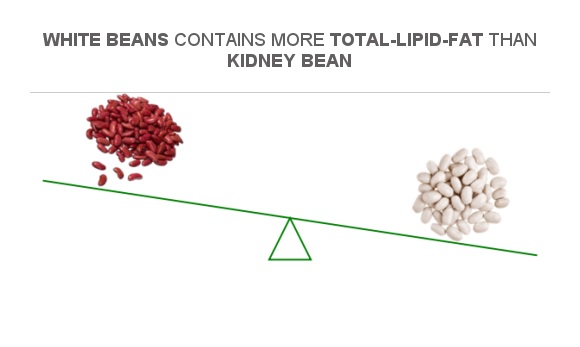 Compare Fats in Kidney beans to Fats in White beans