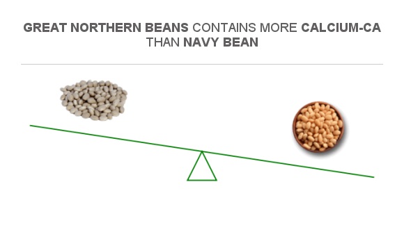 Compare Calcium in Navy beans to Calcium in Great northern beans