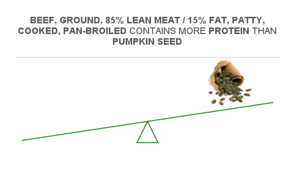 Compare Protein in Beef, ground, 85% lean meat / 15% fat, patty, cooked ...