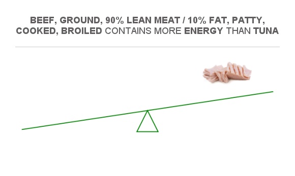 Compare Calories in Beef, ground, 90% lean meat / 10% fat, patty ... Compare Calories in Beef, ground, 90% lean meat / 10% fat, patty ...
