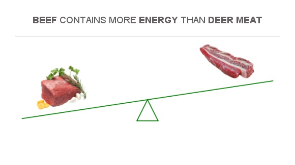Compare Calories in Beef to Calories in Deer meat