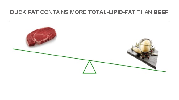 Compare Fats in Beef to Fats in Duck fat