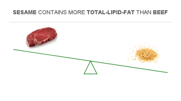 Compare Fats in Beef to Fats in Sesame