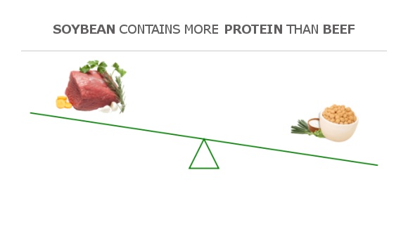 Compare Protein in Beef to Protein in Soybean