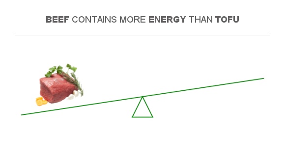 Compare Calories in Beef to Calories in Tofu