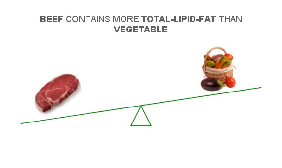 Compare Fats in Beef to Fats in Vegetable