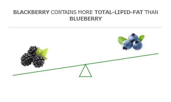 Compare Fats in Blackberry to Fats in Blueberry