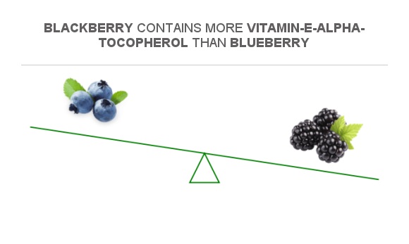 Compare Vitamin E in Blueberry to Vitamin E in Blackberry