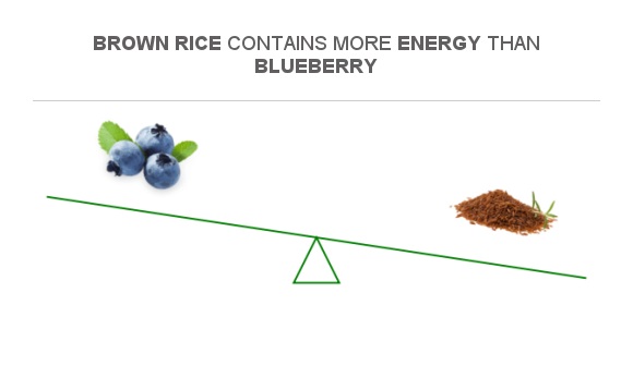 Compare Calories in Blueberry to Calories in Brown rice