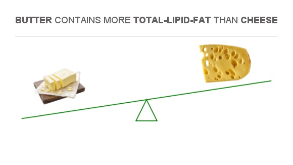 Compare Fats in Butter to Fats in Cheese