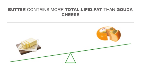 Compare Fats in Butter to Fats in Gouda cheese