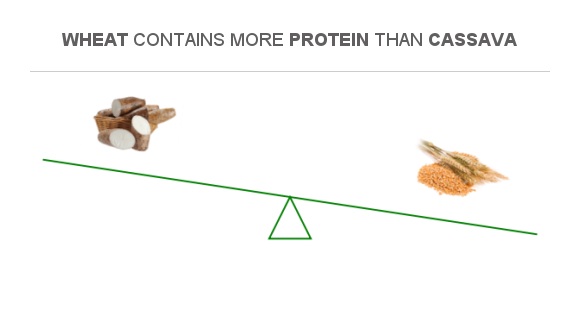 Compare Protein in Cassava to Protein in Wheat