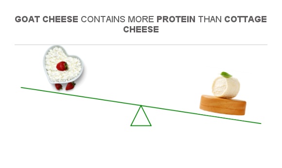 Compare Protein in Cottage cheese to Protein in Goat cheese