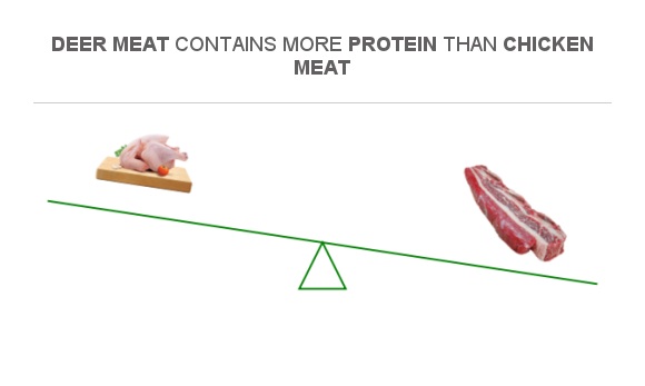 Compare Protein in Chicken meat to Protein in Deer meat