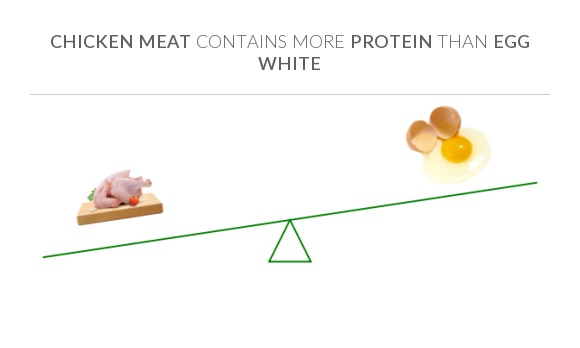 Compare Protein in Chicken meat to Protein in Egg white