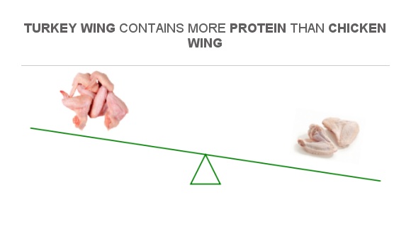 Compare Protein in Chicken wings to Protein in Turkey wing