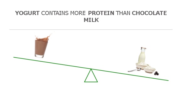 Compare Protein in Chocolate milk to Protein in Yogurt