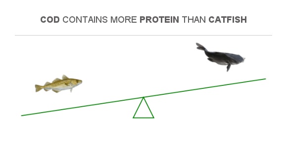 Compare Protein in Cod to Protein in Catfish