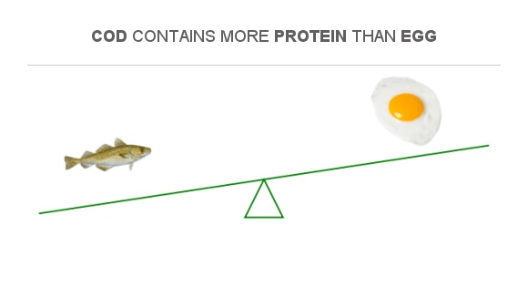 Compare Protein in Cod to Protein in Egg