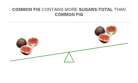 Compare Sugar in Figs to Sugar in Figs