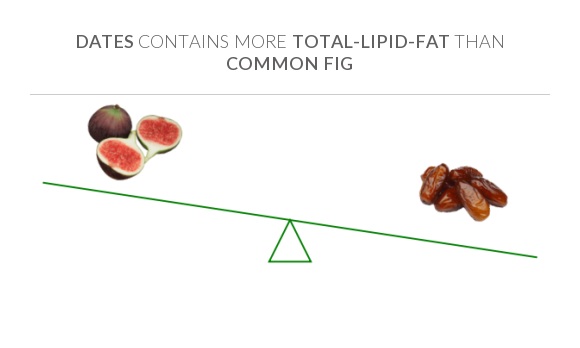 Compare Fats in Figs to Fats in Dates