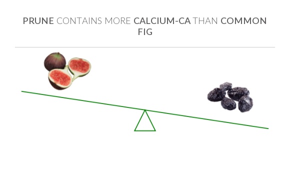 Compare Calcium in Figs to Calcium in Prunes