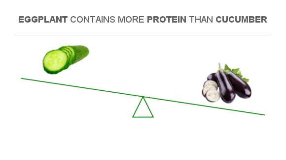 Compare Protein in Cucumber to Protein in Eggplant