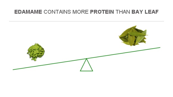Compare Protein in Edamame to Protein in Bay leaf