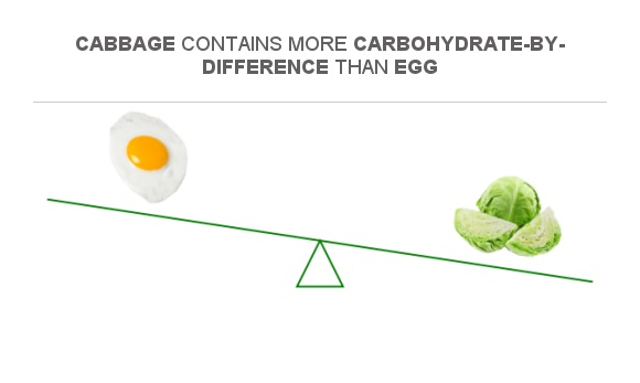 Compare Carbs in Egg to Carbs in Cabbage