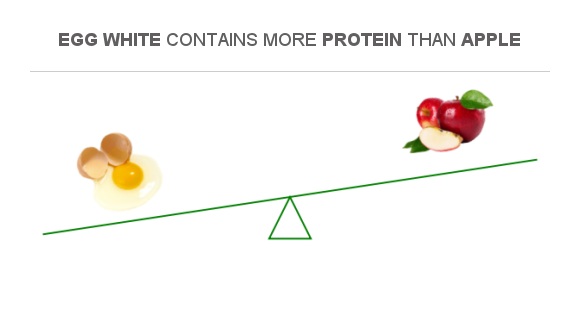 Compare Protein in Egg white to Protein in Apple