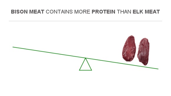 Compare Protein in Elk meat to Protein in Bison meat