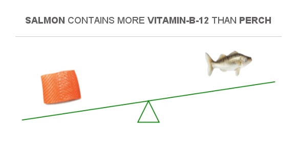 Compare Vitamin B12 in Salmon to Vitamin B12 in Perch