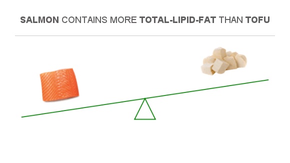 Compare Fats in Salmon to Fats in Tofu