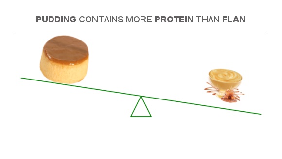 Compare Protein in Flan to Protein in Pudding