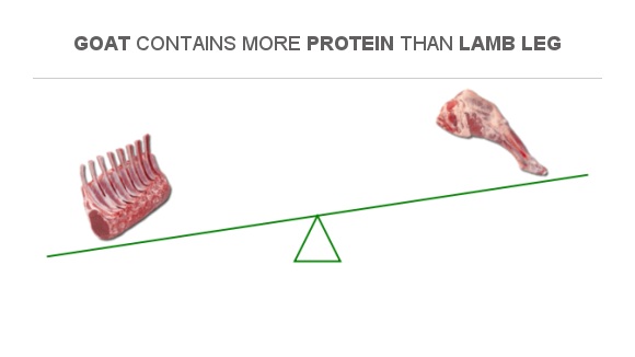 Compare Protein in Goat to Protein in Lamb leg
