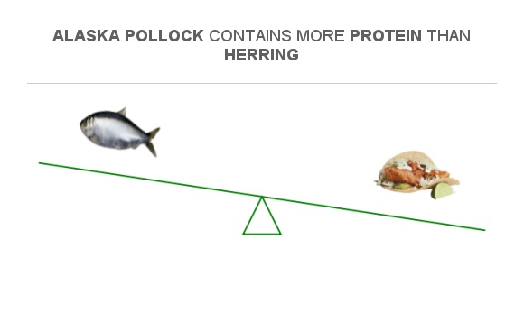Compare Protein in Herring to Protein in Pollock
