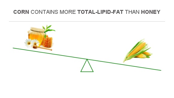 Compare Fats in Honey to Fats in Corn