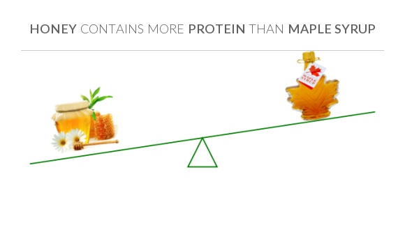 Compare Protein in Honey to Protein in Maple syrup