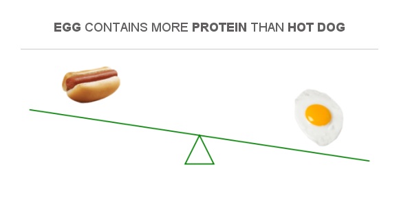Compare Protein in Hot dog to Protein in Egg