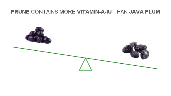 Compare in Java plum to in Prunes
