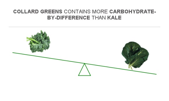 Compare Carbs in Kale to Carbs in Collard Greens
