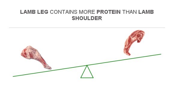 Compare Protein in Lamb leg to Protein in Lamb shoulder