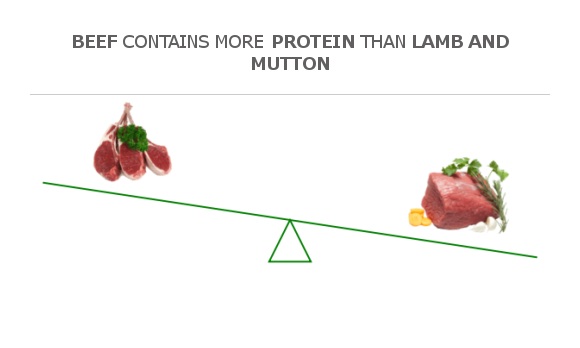 Compare Protein in Lamb to Protein in Beef